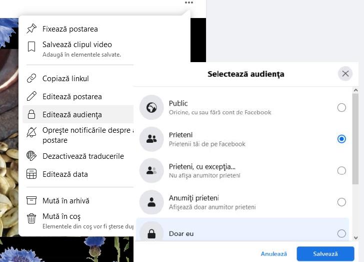 Vreau să îmi ascund pozele de pe Facebook