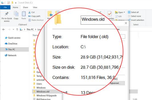 Ce este Windows.OLD și cum poți elimina acest folder