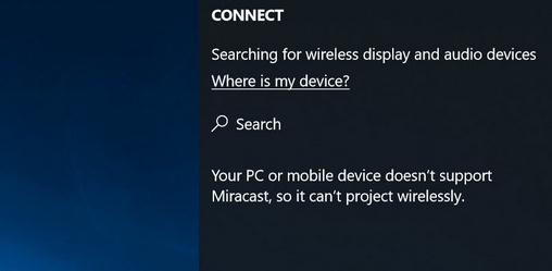 Proiectare ecran wireless în Windows 10 cu Miracast