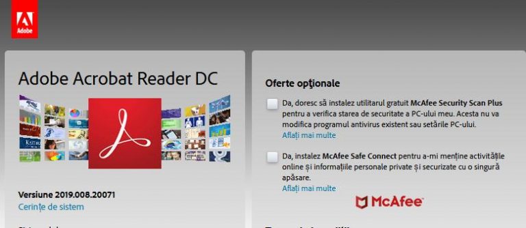 Instalare Adobe Reader gratuit (PDF) pentru browser