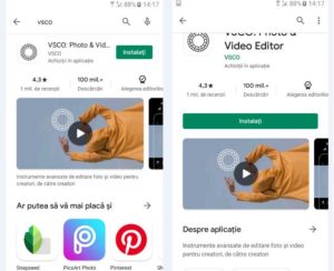 Modificare poze cu aplicația VSCO