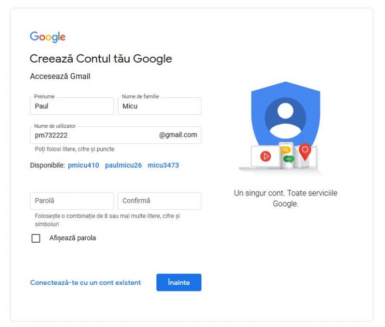 Creare cont de Gmail pe iPhone sau Android - OmulBun.com