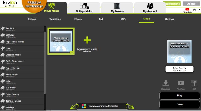 Creare videoclip cu poze și muzică online - OmulBun.com