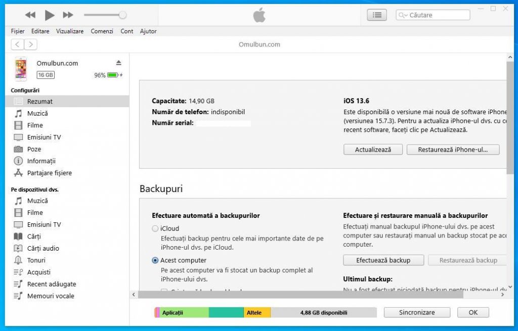 Transfer poze de pe iPhone pe iPhone - OmulBun.com